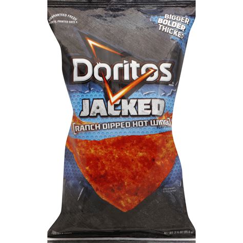 Doritos Tortilla Chips Ranch Dipped Hot Wings Flavored 3 375 Oz