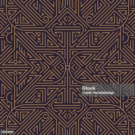 벡터 아르 데코 황금 검정 원활한 패턴입니다 기하학적 라인 빈티지 모티브 벽지 인쇄 포장 포장지 패키지 결혼 선물을위한 우아하고 멋진 고급 디자인 0명에 대한 스톡 벡터