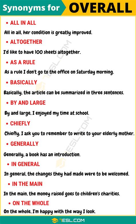 99 Synonyms For Overall With Examples Another Word For “overall 99 Synonyms For Overall With Examples Another Word For “overall