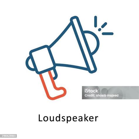 스피커 벡터 아웃라인 두 가지 색상 디자인 아이콘 흰색 배경에 자원 봉사 기호 Eps 10 파일 0명에 대한 스톡 벡터 아트 및 기타 이미지 Istock