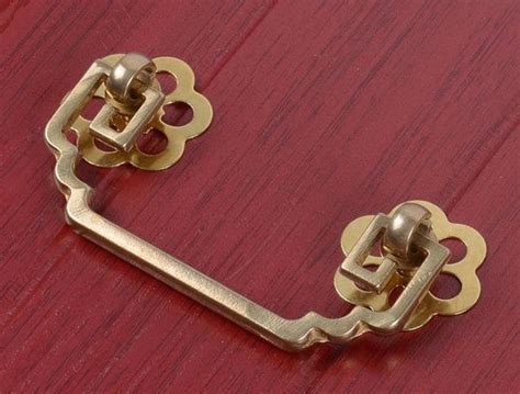 Chinese Style Antique Drop Bail Pulls Knobs Drawer Handles Antique Brass Kitchen Cabinet