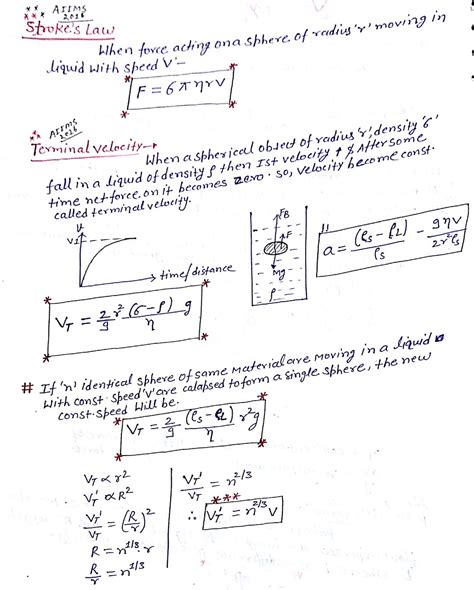 Viscosity Physics Short Handwritten Notes Pdf