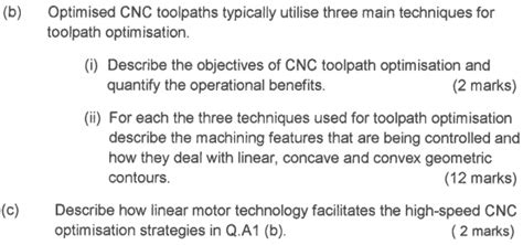 B Optimised Cnc Toolpaths Typically Utilise Three