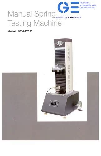 Manual Spring Testing Machine Model Stm 97050 At ₹ 250000 Spring Load Testing Machines In