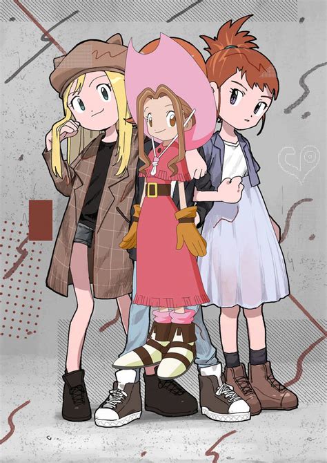 Digimon School Dazed Three Girls On The Run By Hamursh On Deviantart
