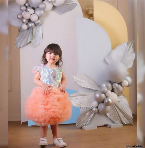 مدل لباس مجلسی بچگانه پولکی