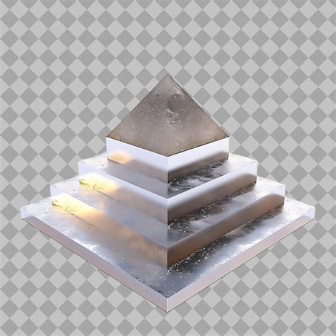 끔한 배경에 기하학 Png 객체와 함께 치는 삼각형 모양의 티타 포디움 프리미엄 Ai 생성 Psd