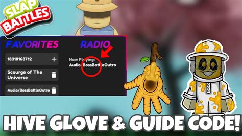 NEW HIVE Glove & NEW Guide Secret Radio Code | Slap Battles Roblox - YouTube