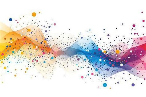 Abstract Network Computing Circular Dots Connected With Colorful Lines Background Wallpaper