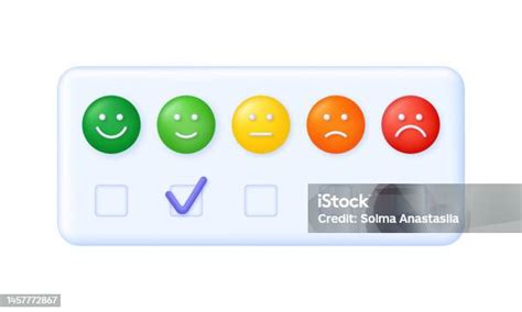 3d 피드백 감정 스케일 그림입니다 좋은 평가와 나쁜 평가의 리뷰 감정의 형태로 피드백 고객에 대한 스톡 벡터 아트 및 기타 이미지 Istock