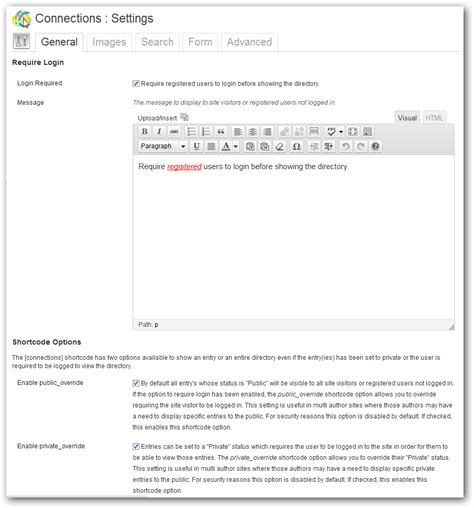 Feature Preview Settings Connections