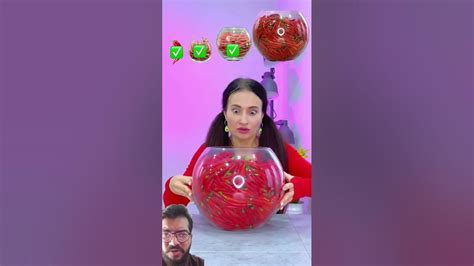 Small Vs Giant Hot Chili Peppers 🌶challenge Shorts Youtube