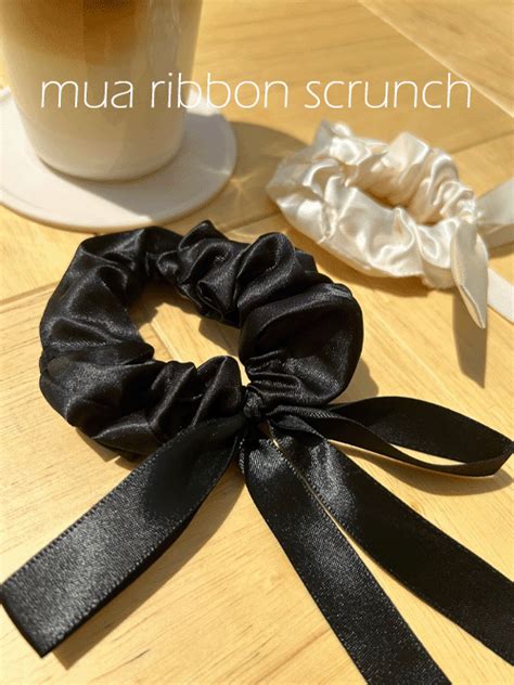 당일배송 시즌특가 데일리🌼 무아 리본 스크런치 머리끈 곱창머리끈 리본머리끈 곱창밴드 헤어끈 헤어스크런치 실크스크런치 곱창끈