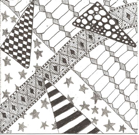 Hunkey Dorey Land New Zentangle Patterns Challenge 53 And Of Course A Daily Quote