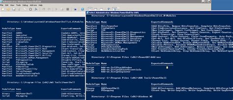 Amazon Web Services Powershell Module Works But Not In Aws Powershell
