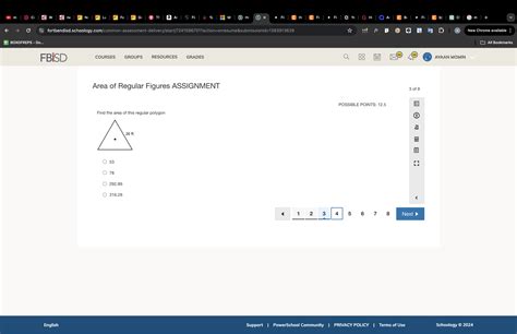 Solved Area Of Regular Figures Assignmentfind The Area Of
