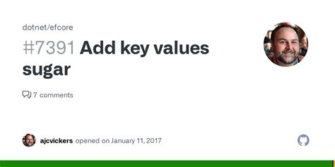 add key values sugar · issue 7391 · dotnet efcore · github