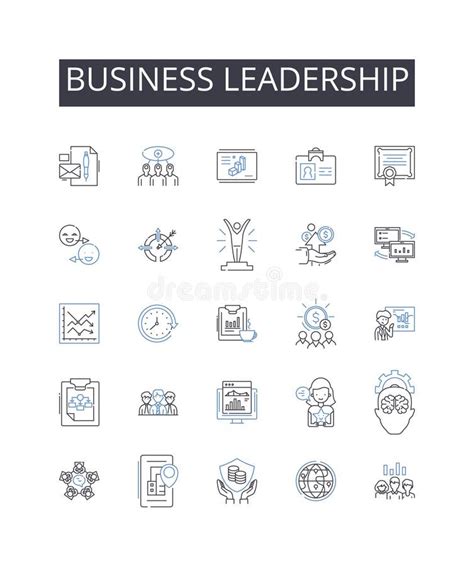 Colecci N De Iconos De L Nea De Liderazgo Empresarial Personal De Coordinaci N De Proyectos De