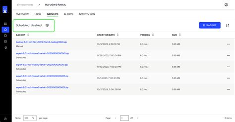 Schedule Automated Environment Backups Radiant Logic Documentation
