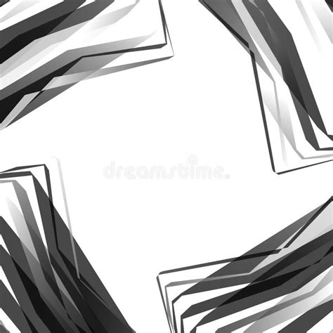Edgy Angular Monochrome Geometric Element Abstract Graphics Stock Vector Illustration Of