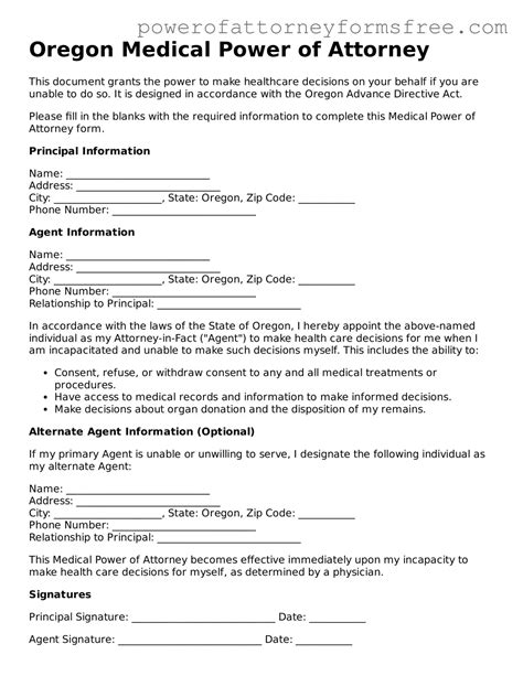 Power Of Attorney Forms Free Printable Oregon