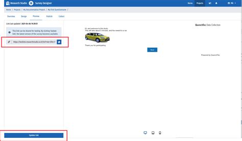 How To Create A Test Link Research Studio