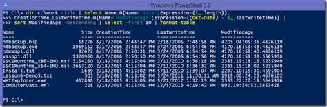 how to use powershell select object