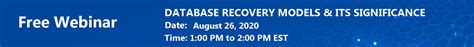 database recovery models and its significance