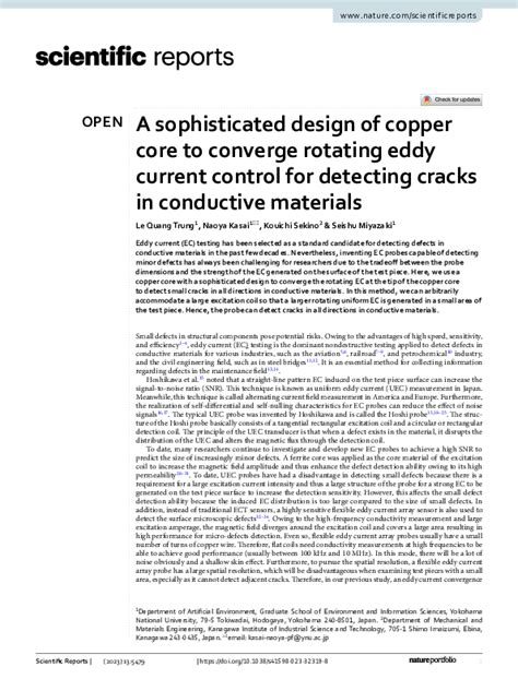 Pdf A Sophisticated Design Of Copper Core To Converge Rotating Eddy Current Control For