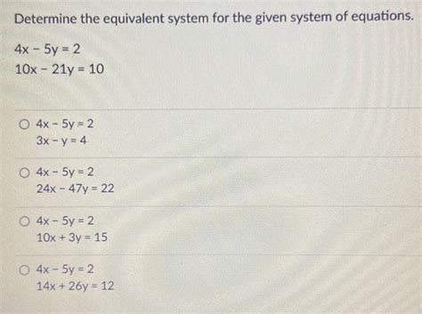 solved determine the equivalent system for the given system of