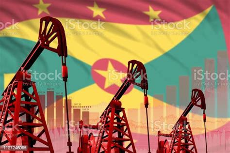 유 정의 산업 그림 플래그 배경에 그레나다 석유 산업 개념 3 차원 일러스트 레이 션 0명에 대한 스톡 사진 및 기타 이미지 0명 3차원 형태 가솔린 Istock