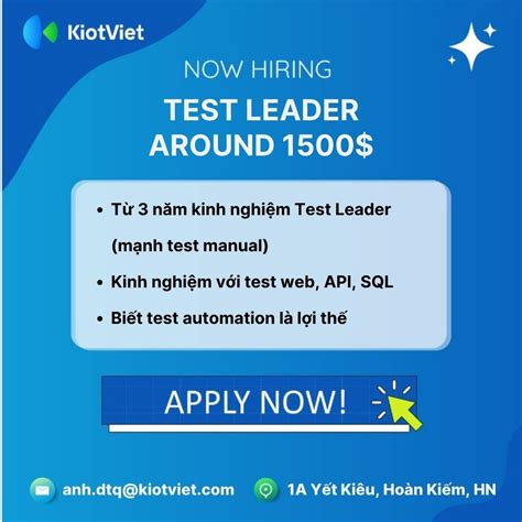 Mộc Quế Anh On Linkedin Testlead Hiring Kiotviet