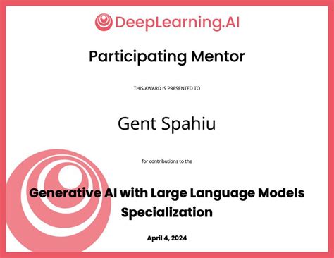 Gent S On Linkedin Deeplearning Ai Mentoring Teaching Learning Generativeai