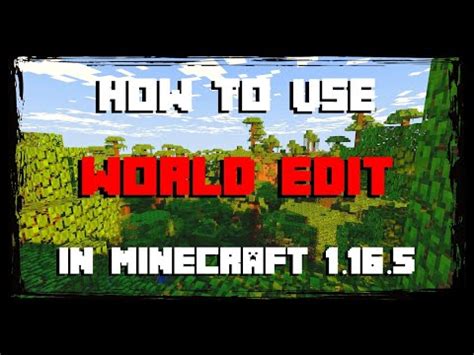 How To Use World Edit In Minecraft Tutorial YouTube