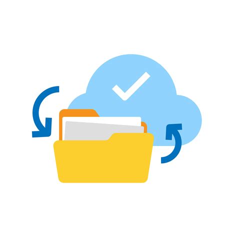 Auto Backup File To Cloud Storage Concept Illustration Flat Design