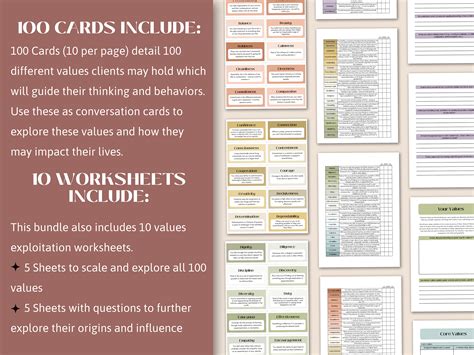 Core Values List Values Exploration And Conversation Cards Etsy Australia