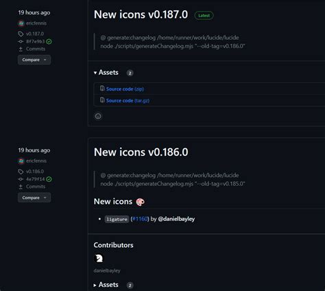 GitHub Release Actions Fail To Generate Changelog And Attach Assets Issue Lucide Icons