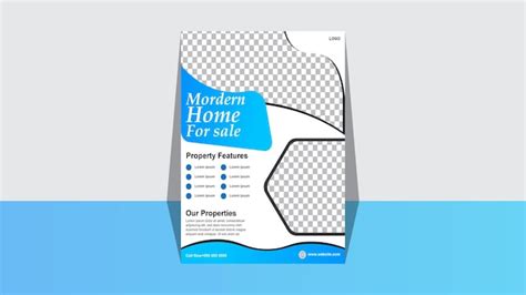 크리에이티브 부동산 플라이어 레이아웃 프리미엄 벡터