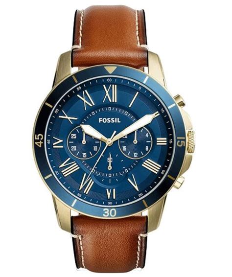 Reloj Fossil Hombre Pulso Cuero Cronografo Johana Manchola Boutique
