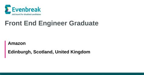 Front End Engineer Graduate Job With Amazon 862397