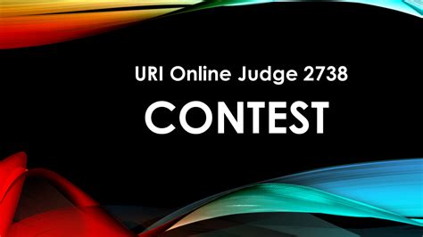uri problem 2738 solution contest uri online judge solution