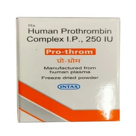 Human Prothrombin Ip 250 Iu Injection Intas Prescription At ₹ 16500 Pack In Pune
