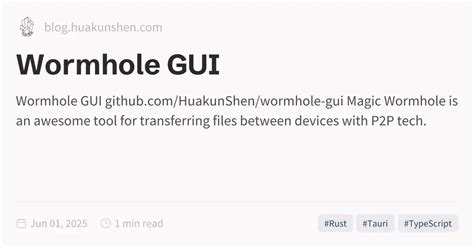 Wormhole Gui