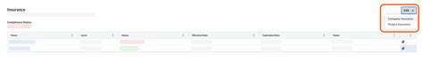 Manage Insurance Documents And Compliance Statuses For A Commitment Procore