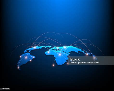 글로벌 비즈니스 네트워크 월드 맵 포인트 및 글로벌 비즈니스 라인 요소 개념 일러스트레이션 0명에 대한 스톡 벡터 아트 및 기타 이미지 0명 개념 개념과 주제