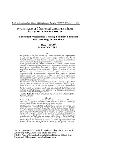Pdf Enrichment Project Based Learning In Primary Education Three
