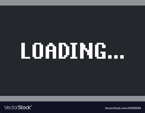 Retro Video Game Pixel Loading Screen Royalty Free Vector