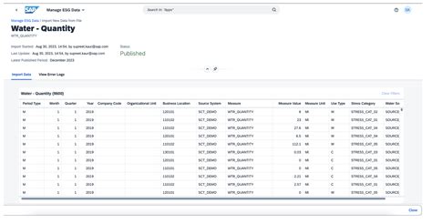 How To Use Manage Esg Data Application In Sap Sust Sap Community