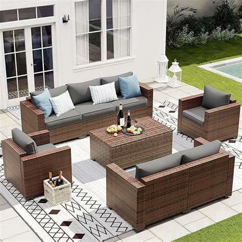 Vonzoy Outdoor Patio Furniture Set 5 Piece Patio