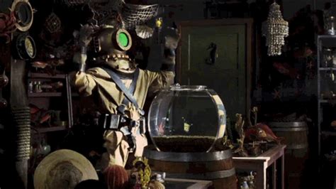 The Cyclops Laughing As Spongebob And Patrick Run Around In Panic In The Spongebob Squarepants